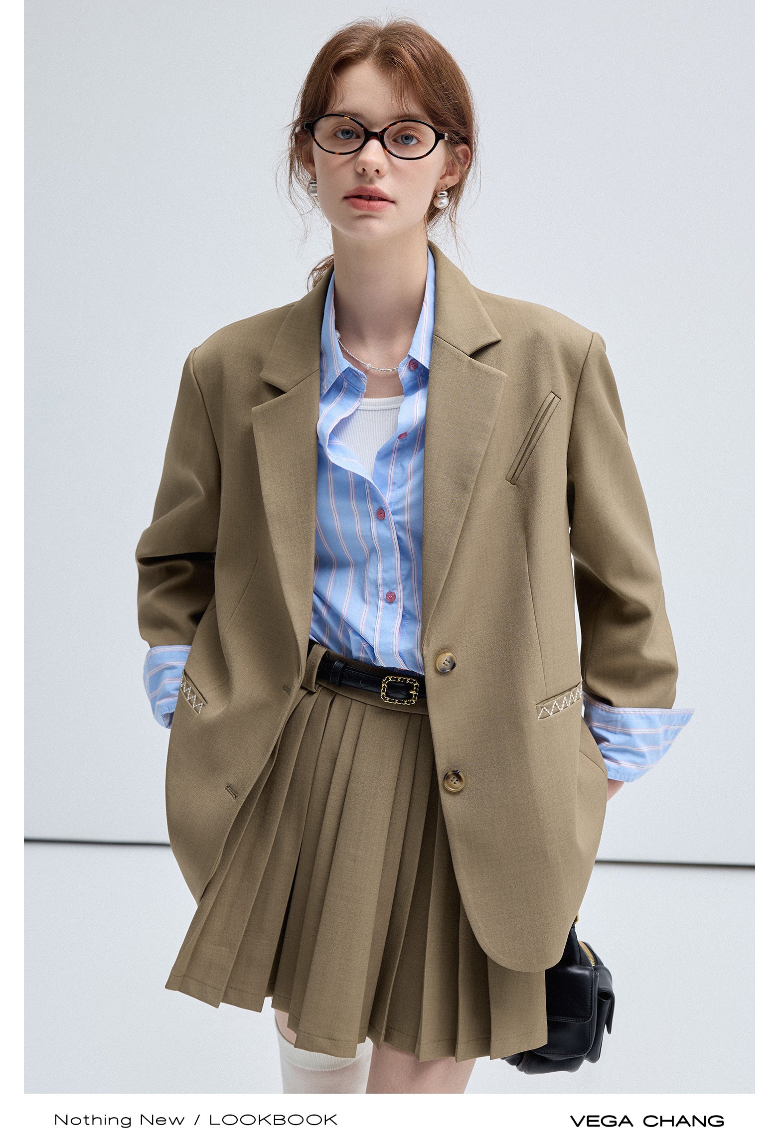 Classic Modern Blazer With Diagonal Chest Pocket – MILL MINORITY